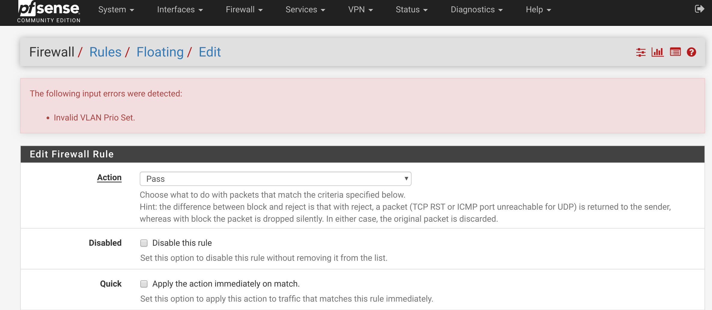 Invalid Vlan Prio Set Netgate Forum