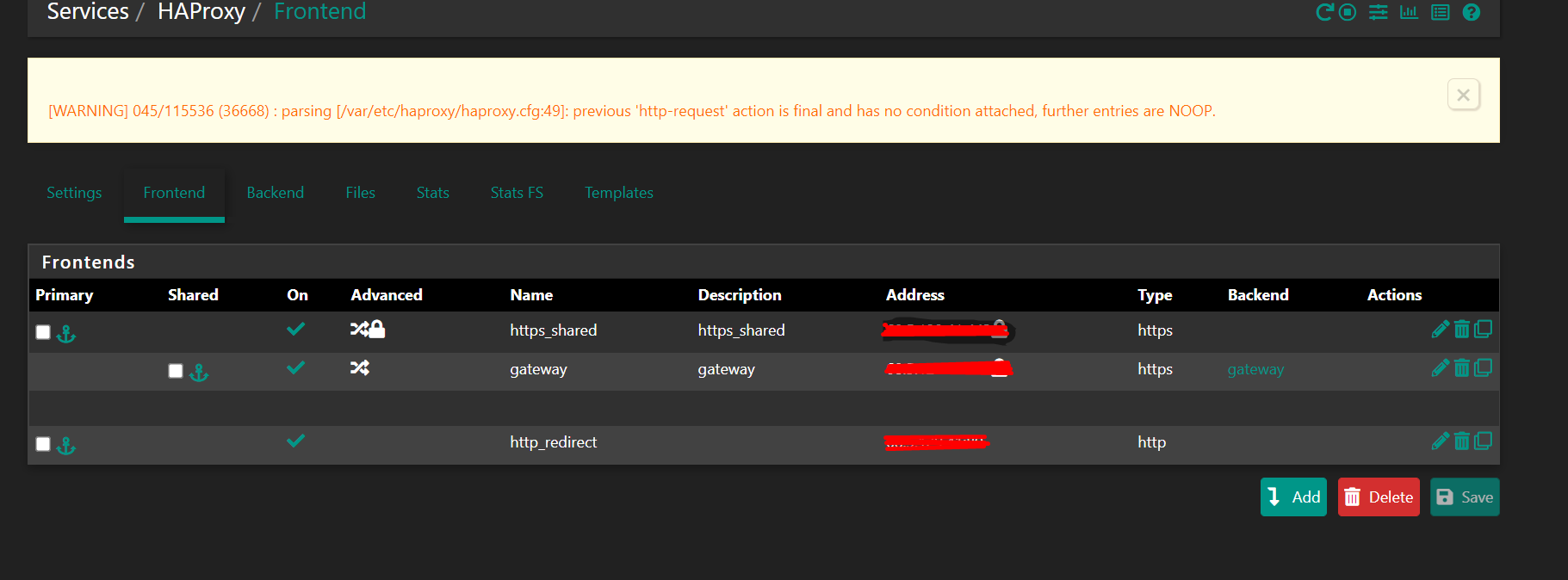 HAPROXY Strange Error After Adding Http redirect Frnt End Netgate Forum