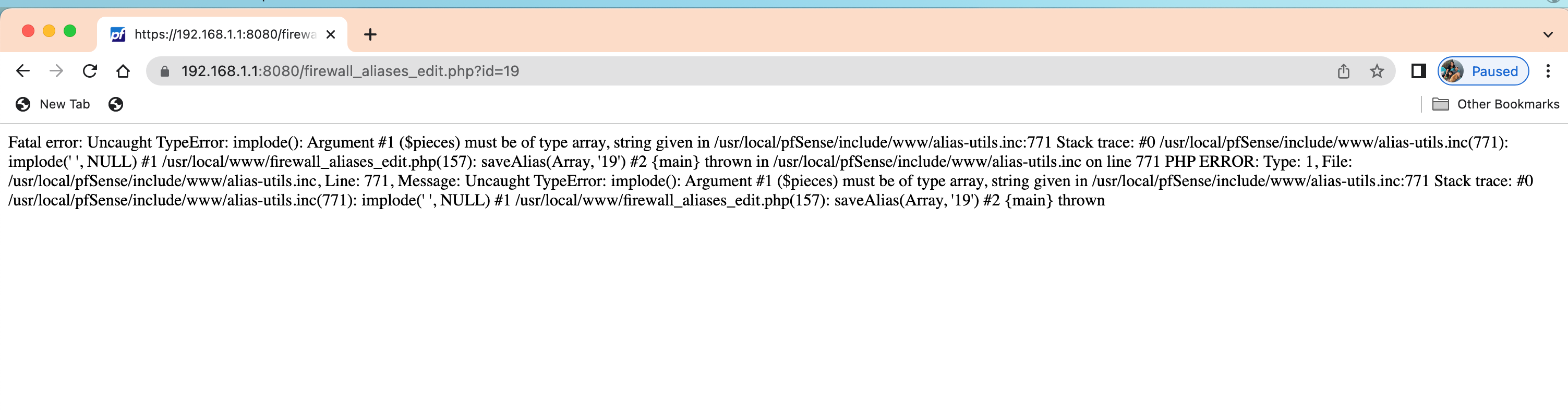 23.01 SG-2100MAX pfSense crash inside of Firewall / Aliases /Edit Dashboard | Netgate Forum