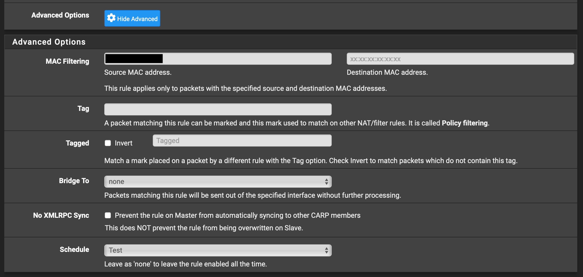 Ethernet Layer 2 rules and Schedules not working | Netgate Forum